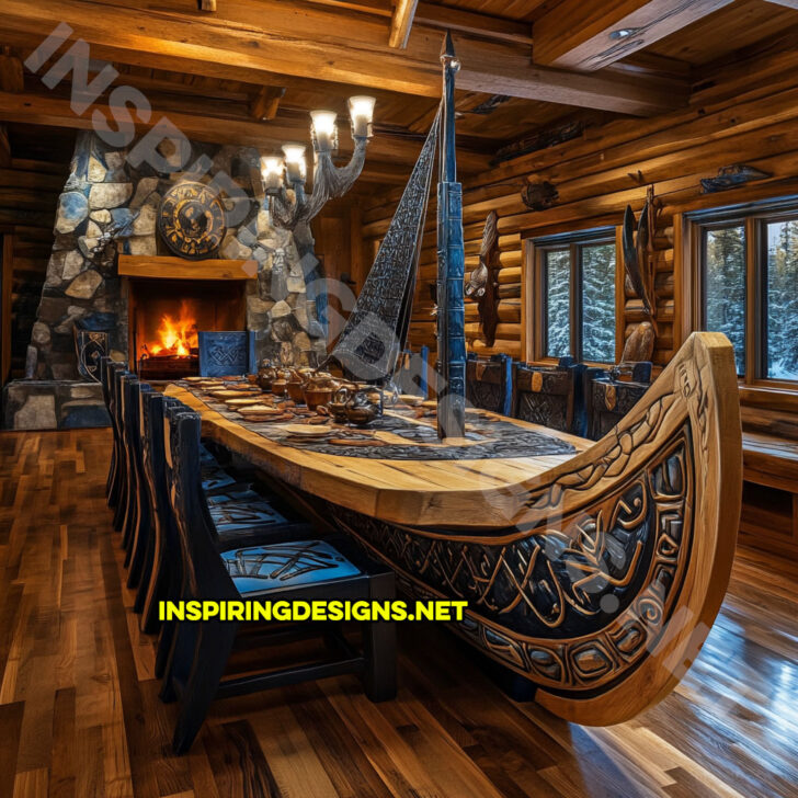 These Viking Ship Dining Tables Bring Epic Medieval Charm to Your ...