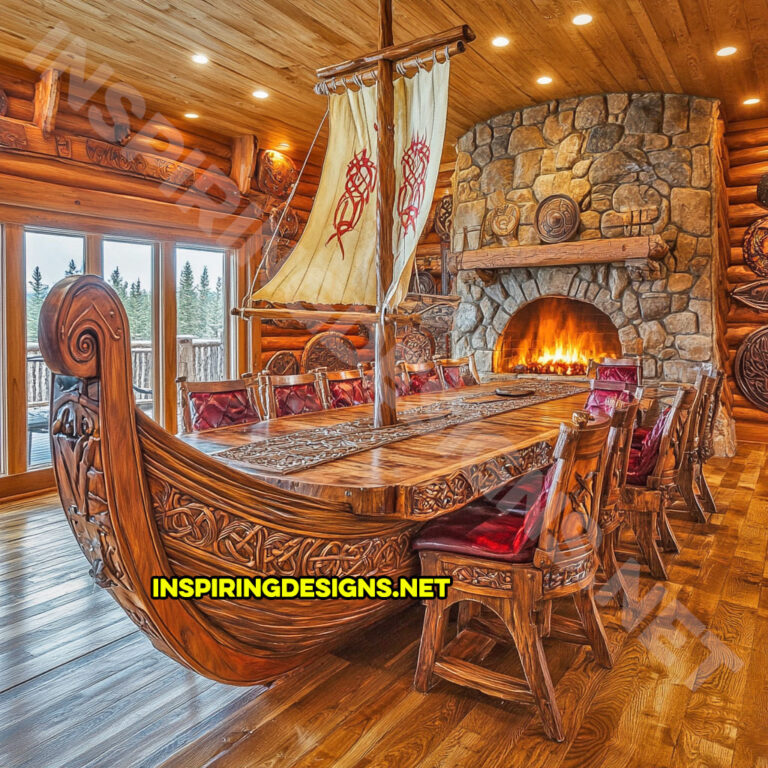 These Viking Ship Dining Tables Bring Epic Medieval Charm to Your ...