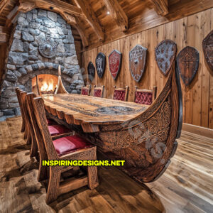 These Viking Ship Dining Tables Bring Epic Medieval Charm to Your ...