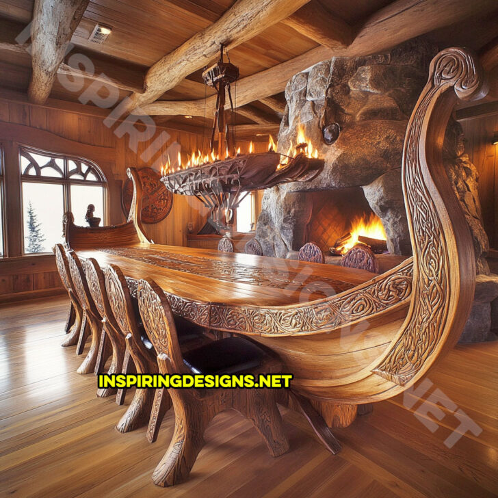 These Viking Ship Dining Tables Bring Epic Medieval Charm to Your ...