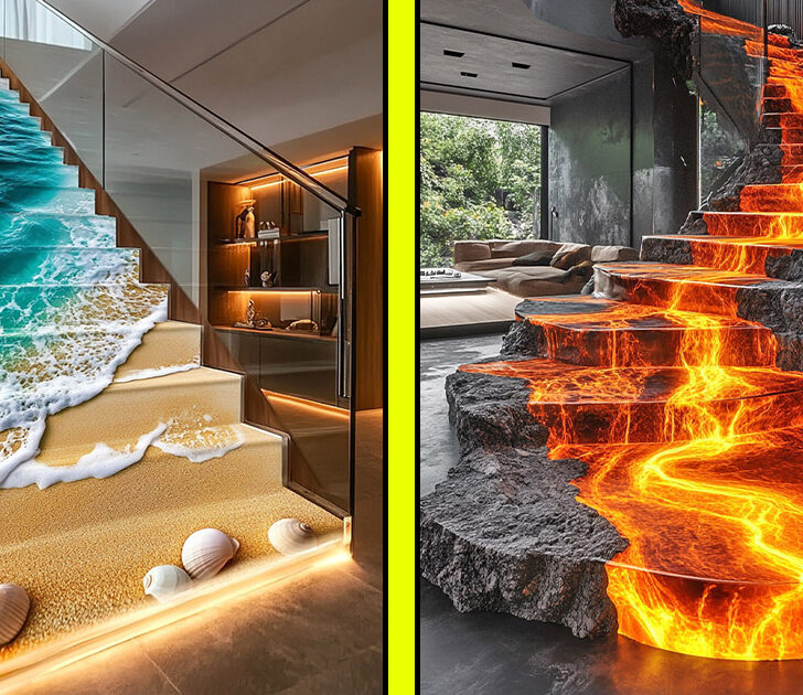 These Epoxy Active Scene Staircases Make Walking Upstairs a Visual ...