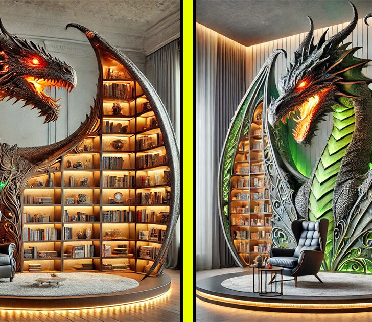These Giant Dragon Bookcases Are the Ultimate Statement Piece for ...