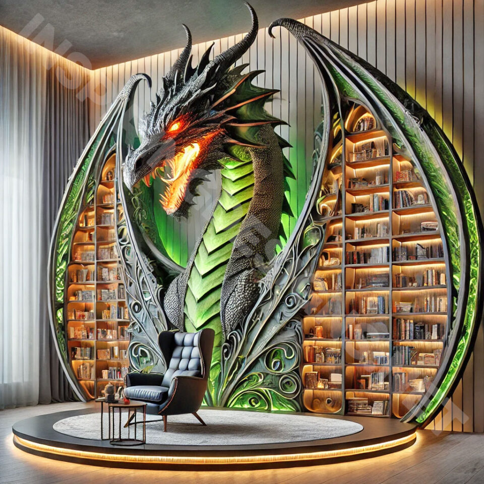 These Giant Dragon Bookcases Are the Ultimate Statement Piece for ...