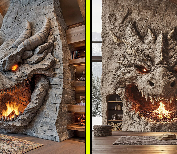 These Giant Dragon Fireplaces Will Make Your Home the Talk of the ...