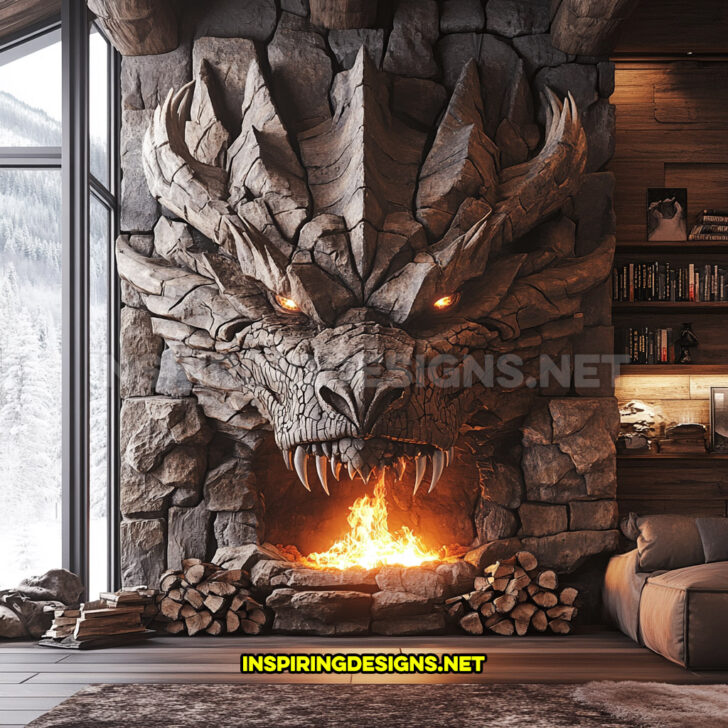 These Giant Dragon Fireplaces Will Make Your Home the Talk of the Kingdom