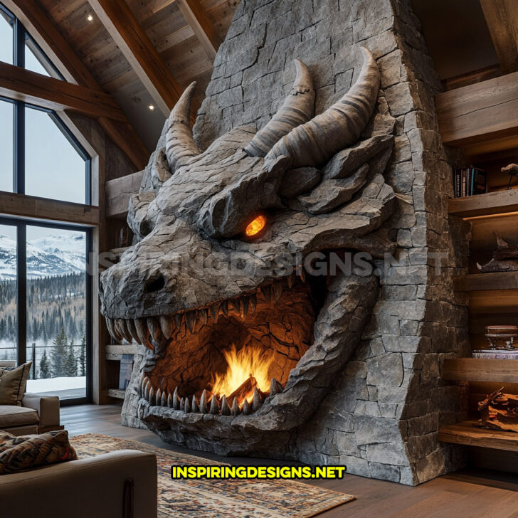 These Giant Dragon Fireplaces Will Make Your Home the Talk of the Kingdom