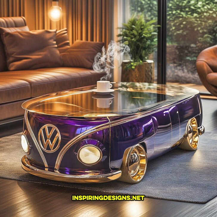 These Glass Volkswagen Bus Coffee Tables Bring Iconic Charm to Your Space