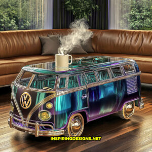 These Glass Volkswagen Bus Coffee Tables Bring Iconic Charm to Your Space