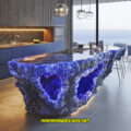 These Mineral Crystal Kitchen Islands Glow with Luxury and Elegance