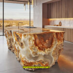 These Mineral Crystal Kitchen Islands Glow with Luxury and Elegance