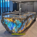 These Mineral Crystal Kitchen Islands Glow with Luxury and Elegance