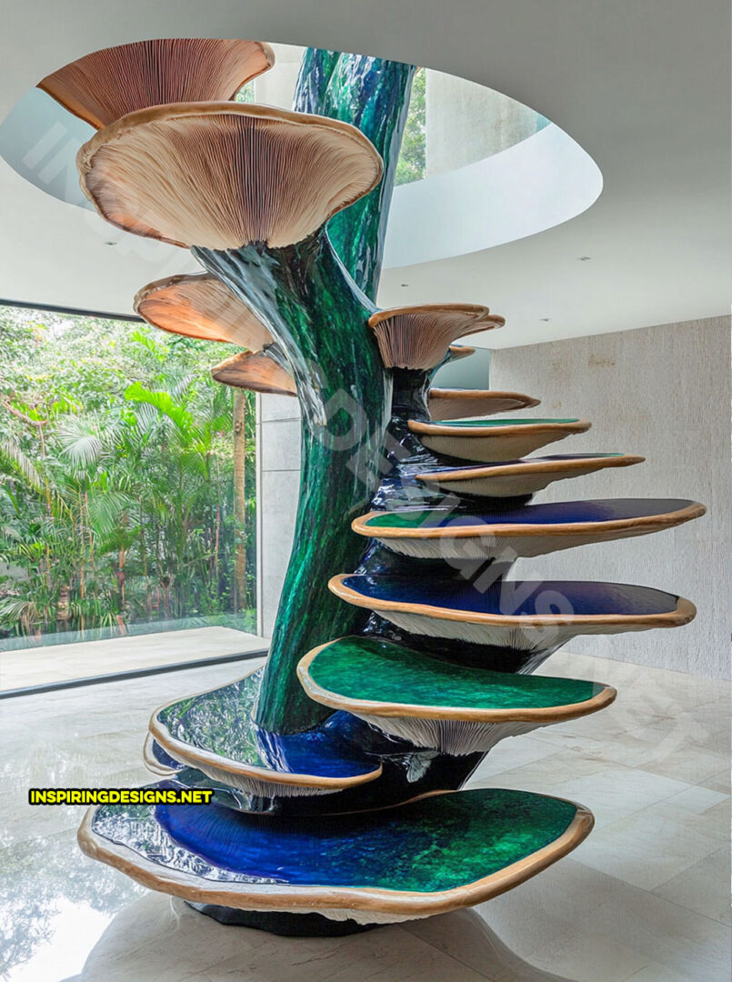 These Mushroom Staircases Will Make Your Home Feel Like a Fairy Tale
