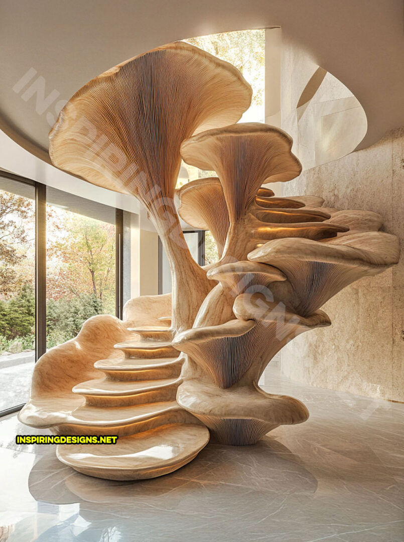 These Mushroom Staircases Will Make Your Home Feel Like a Fairy Tale