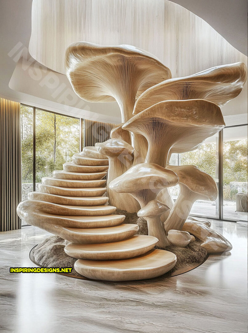 These Mushroom Staircases Will Make Your Home Feel Like a Fairy Tale