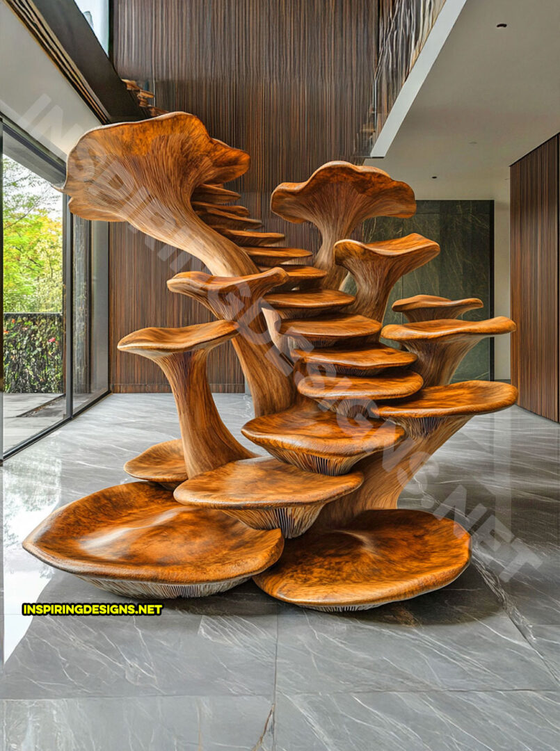 These Mushroom Staircases Will Make Your Home Feel Like a Fairy Tale