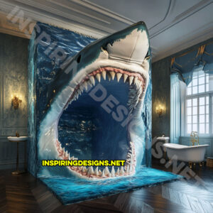 These Giant Shark Showers Let You Bathe Inside a Shark's Mouth
