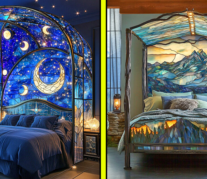 These Stained Glass Bed Frames Will Transform Your Bedroom into a Work ...