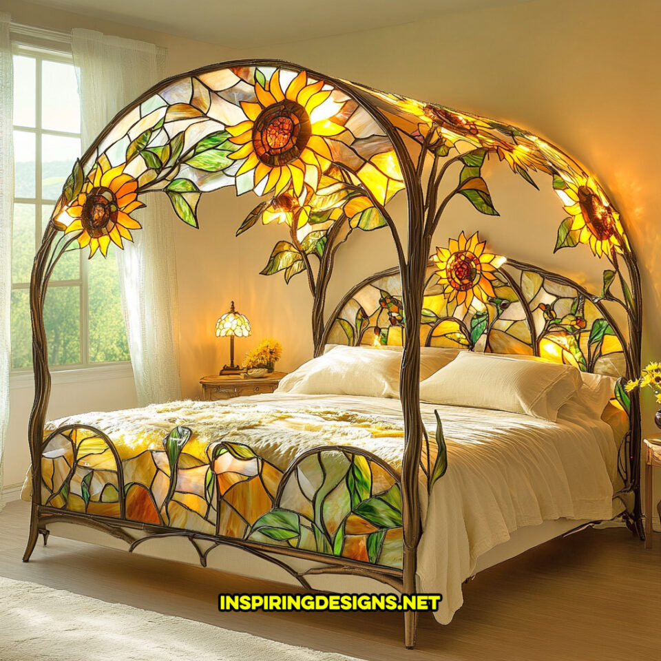 These Stained Glass Bed Frames Will Transform Your Bedroom into a Work ...