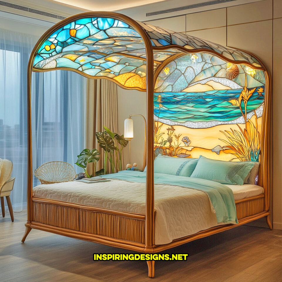 These Stained Glass Bed Frames Will Transform Your Bedroom into a Work of Art