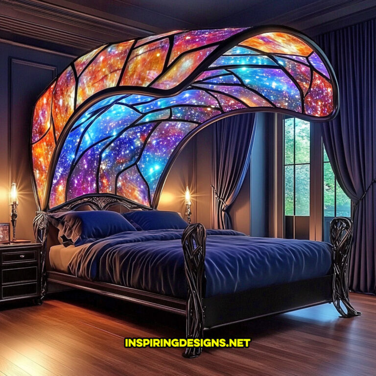 These Stained Glass Bed Frames Will Transform Your Bedroom into a Work ...