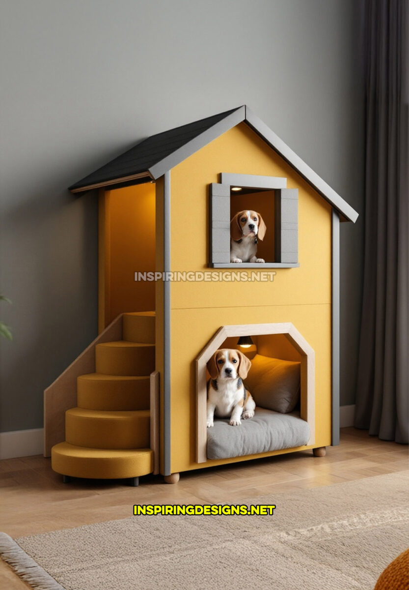 These Two-Storey Dog Houses Are Basically Mini Mansions for Your Pup
