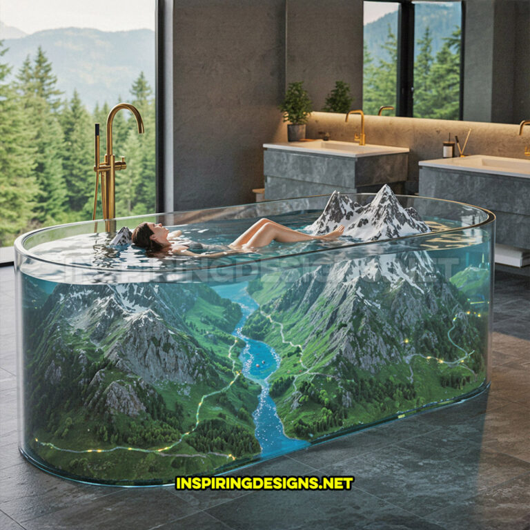 These Active Scene Bathtubs Let You Bathe in a Tropical Paradise—or a ...