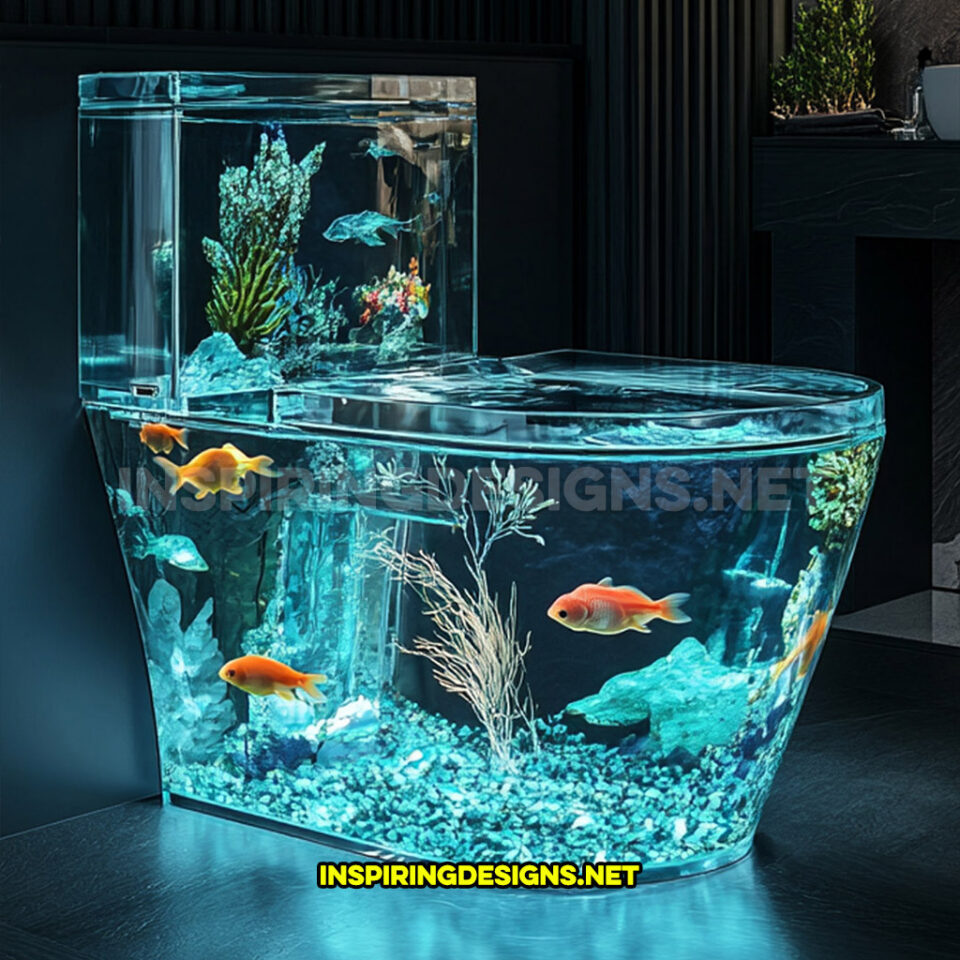 These Aquarium Toilets Are the Ultimate Flex for Fish Lovers