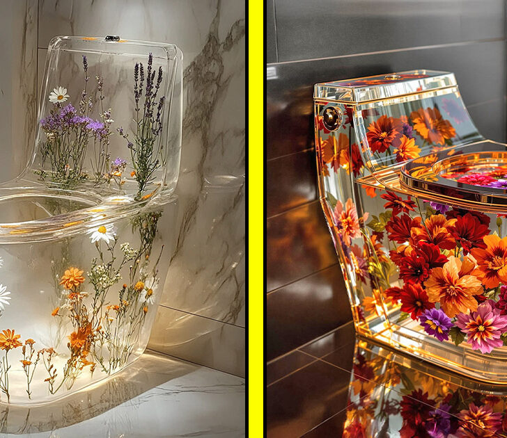 These Epoxy Flower Toilets Will Make Your Bathroom Bloom in Style ...