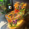These Epoxy Flower Toilets Will Make Your Bathroom Bloom in Style
