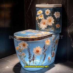 These Epoxy Flower Toilets Will Make Your Bathroom Bloom in Style