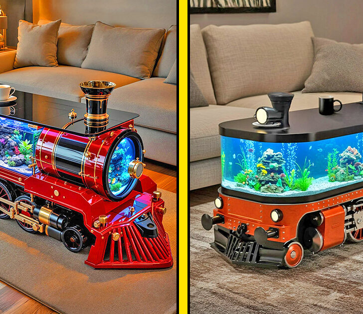 These Train Aquarium Coffee Tables Are Off the Rails in the Best Way ...