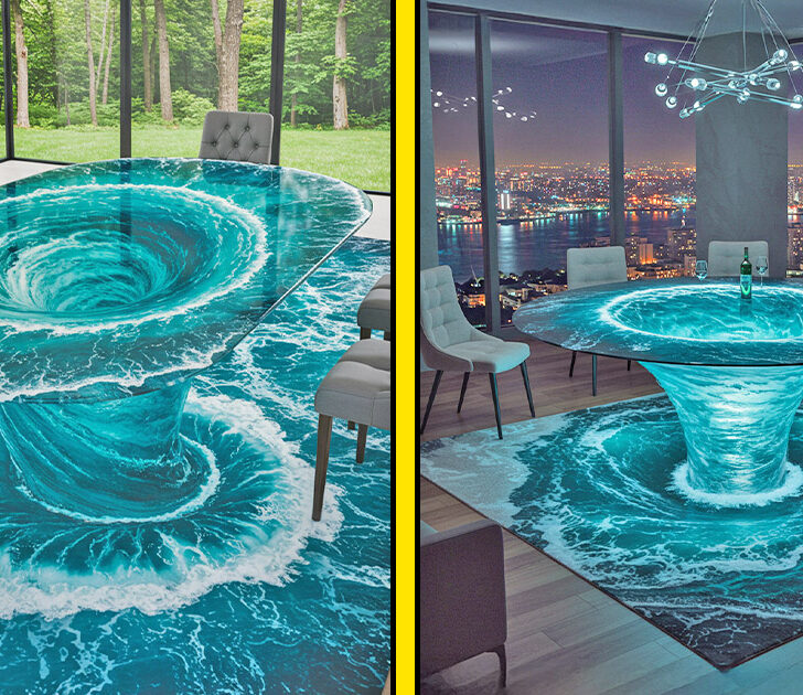 These Water Vortex Dining Tables Bring Motion to Your Meals – Inspiring ...