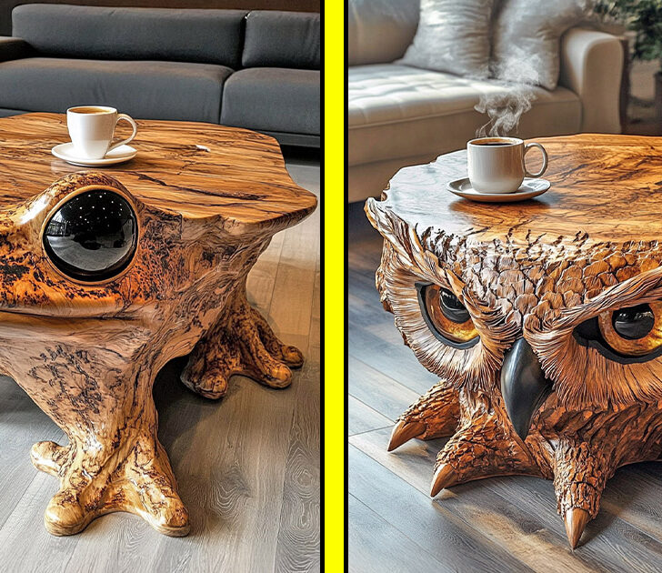 These Animal Shaped Coffee Tables Are Carved From One Large Piece Of ...