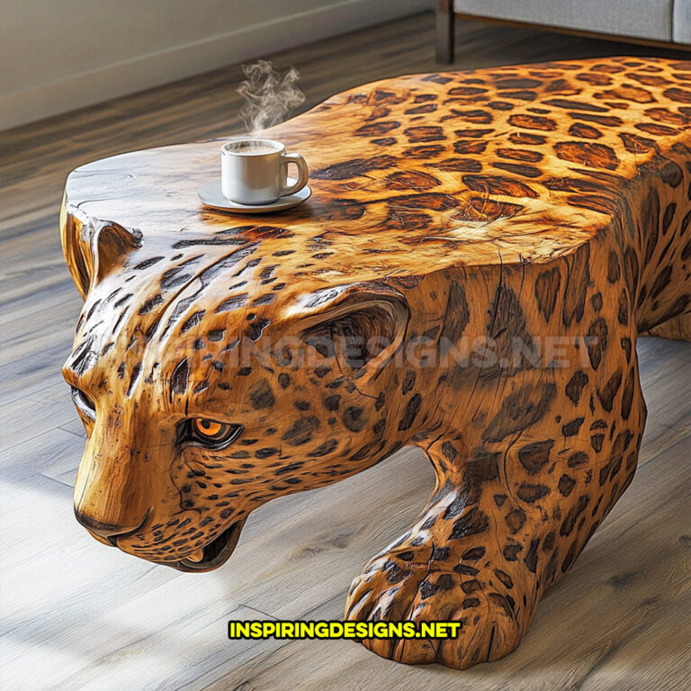 These Animal Shaped Coffee Tables Are Carved From One Large Piece Of Wood