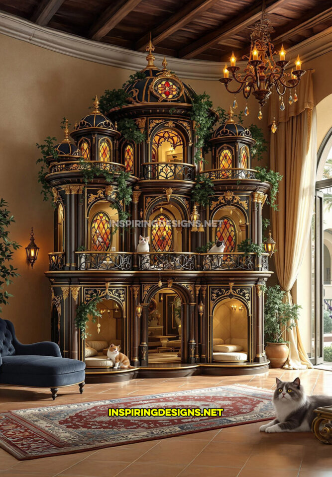 These Gothic House Cat Playgrounds Will Have Your Cat Asking for a Butler