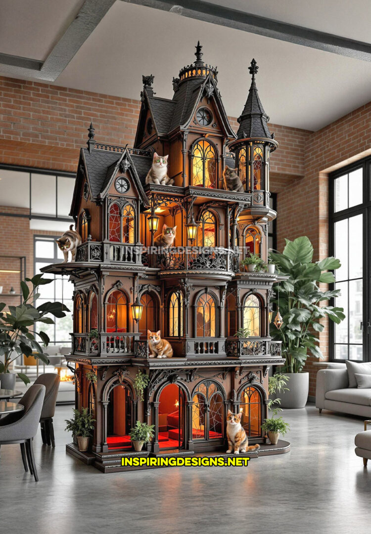 These Gothic House Cat Playgrounds Will Have Your Cat Asking for a ...