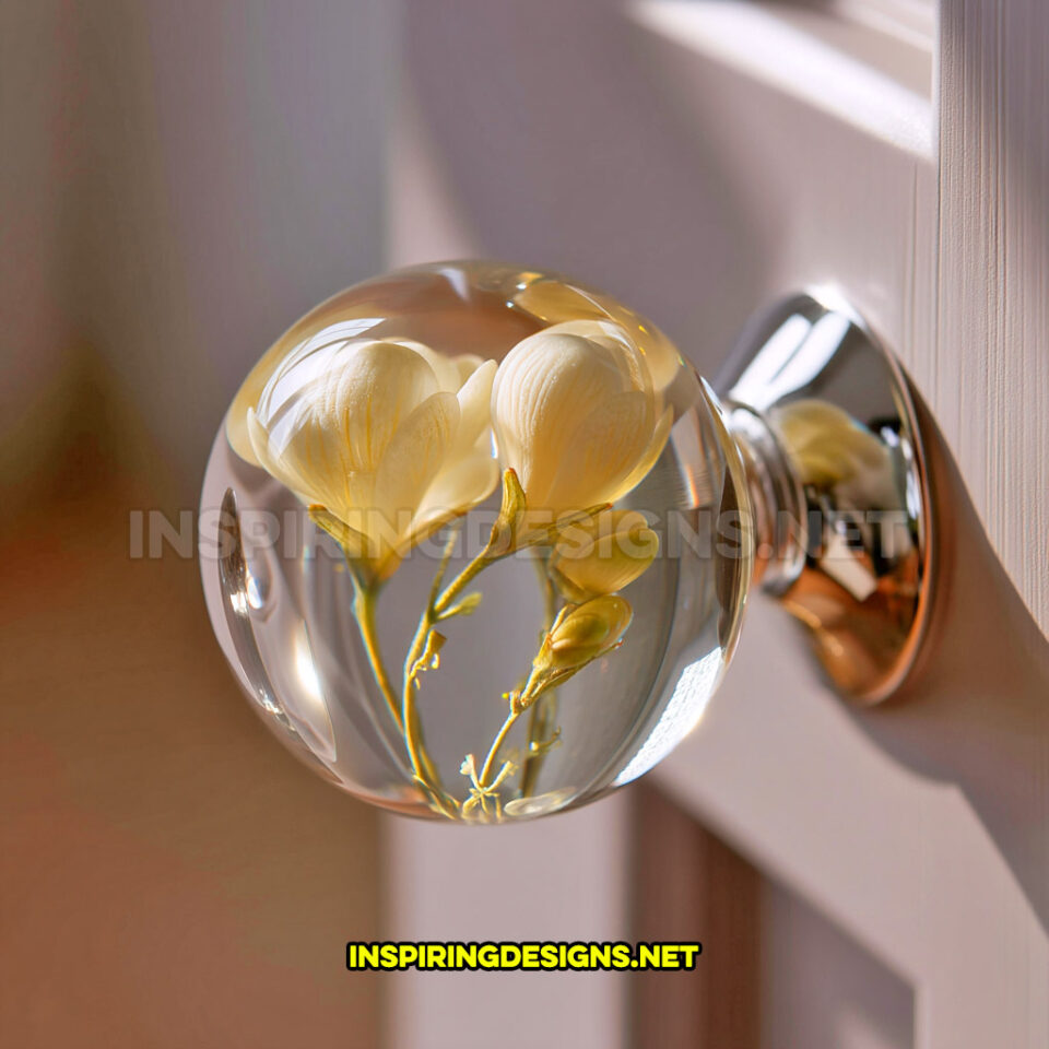 These Epoxy Flower Doorknobs Will Have Your Doors Blooming with Personality