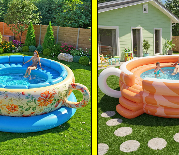 These Inflatable Teacup Pools Let You Watch Your Kids Swim In Comfort ...