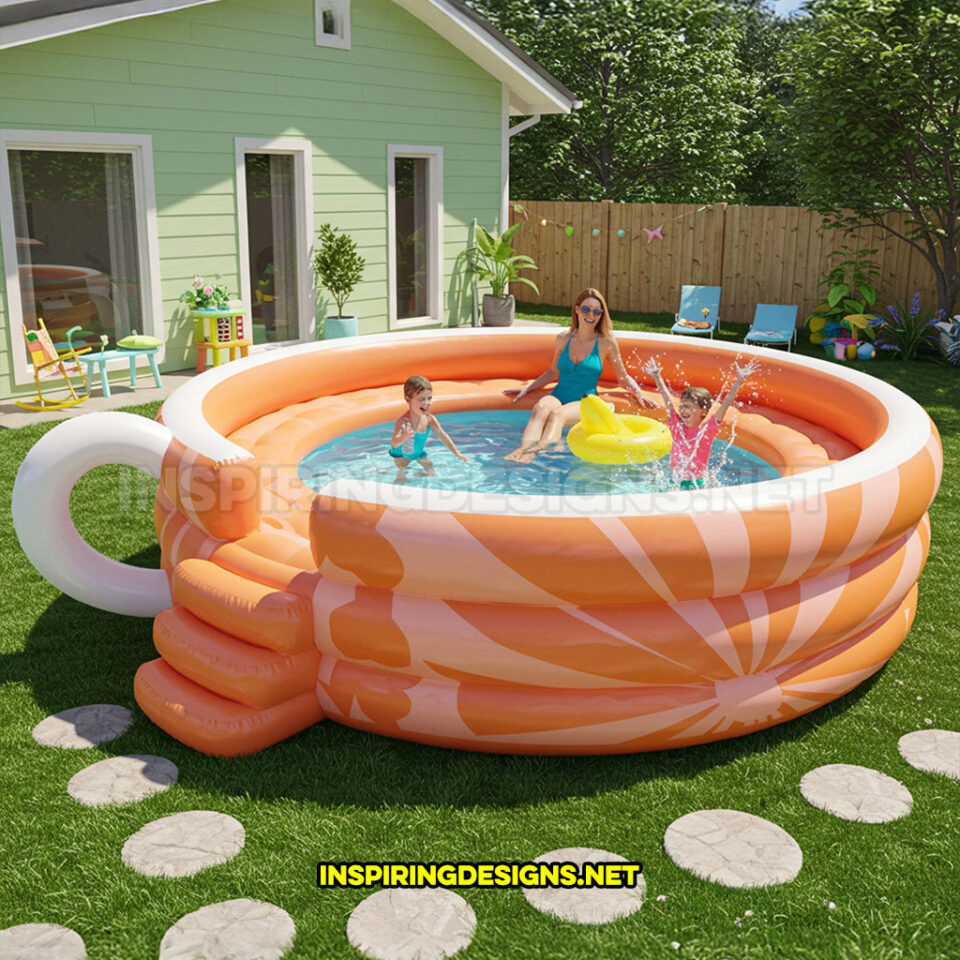 These Inflatable Teacup Pools Let You Watch Your Kids Swim In Comfort