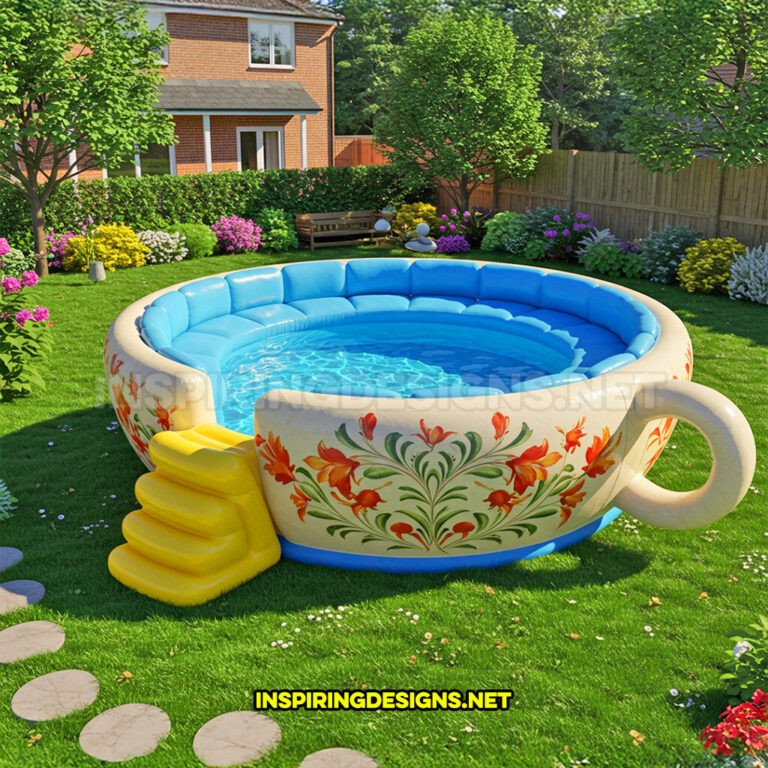 These Inflatable Teacup Pools Let You Watch Your Kids Swim In Comfort