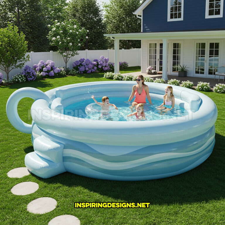 These Inflatable Teacup Pools Let You Watch Your Kids Swim In Comfort