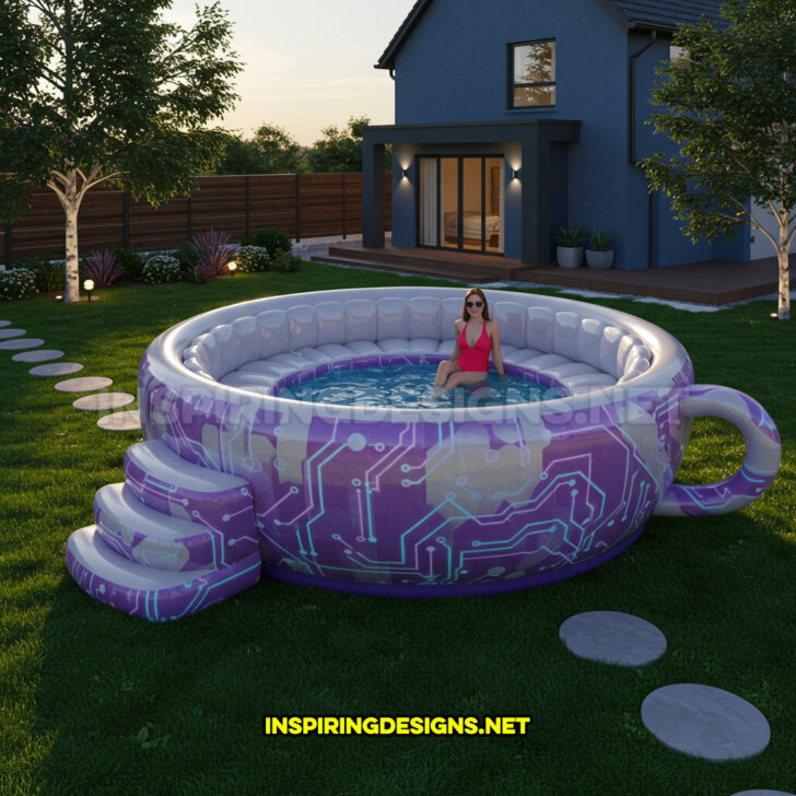 These Inflatable Teacup Pools Let You Watch Your Kids Swim In Comfort