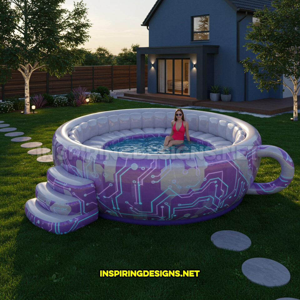 These Inflatable Teacup Pools Let You Watch Your Kids Swim In Comfort