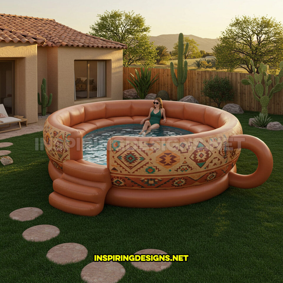 These Inflatable Teacup Pools Let You Watch Your Kids Swim In Comfort