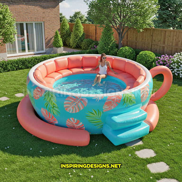 These Inflatable Teacup Pools Let You Watch Your Kids Swim In Comfort