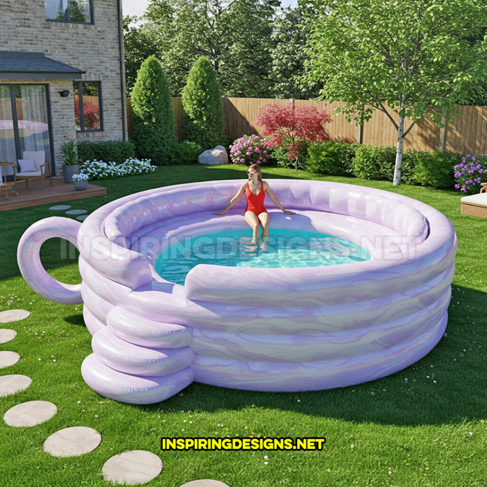 These Inflatable Teacup Pools Let You Watch Your Kids Swim In Comfort