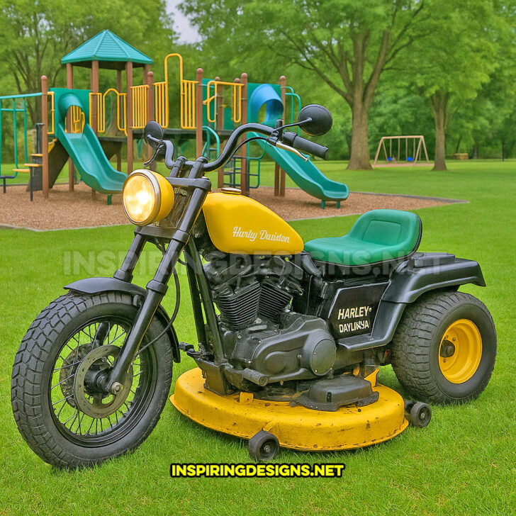 These Harley Mowers Turn Grass Cutting Into a Road Trip
