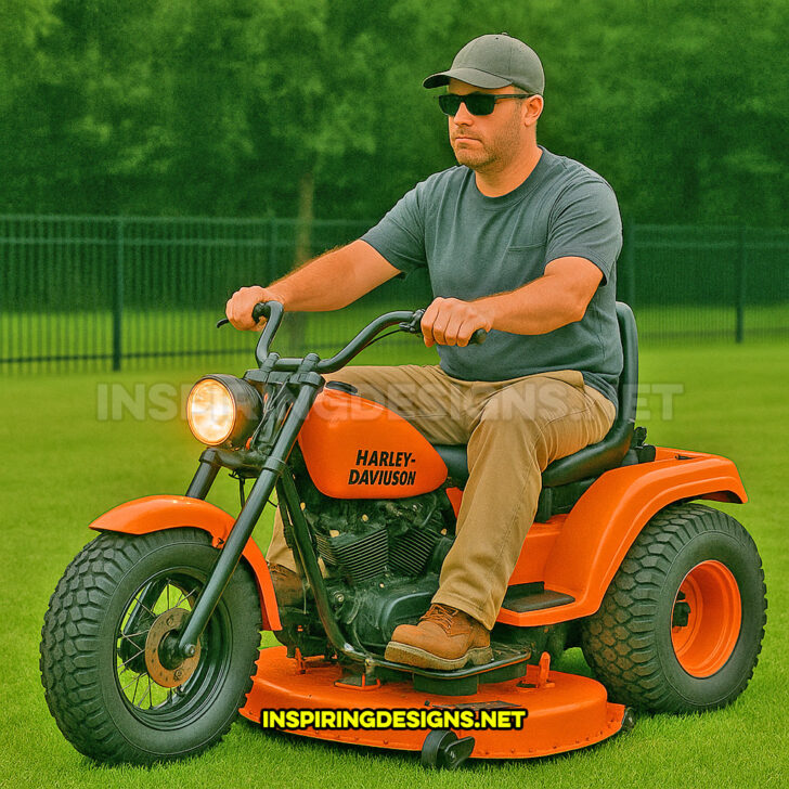 These Harley Mowers Turn Grass Cutting Into a Road Trip