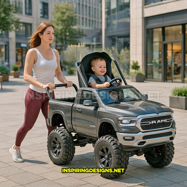 These Pickup Truck Strollers Turn Sidewalks Into Off-Road Adventures