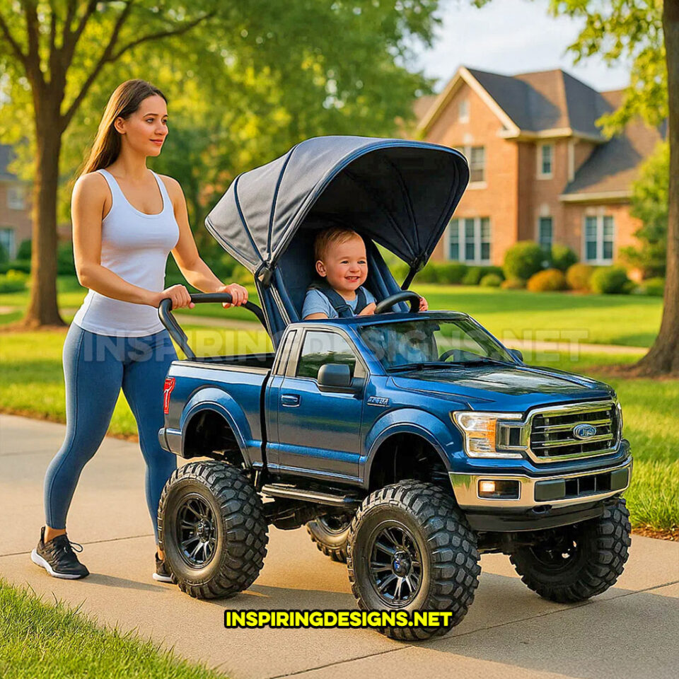 These Pickup Truck Strollers Turn Sidewalks Into Off-Road Adventures